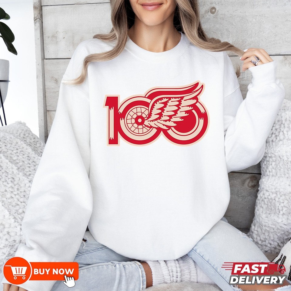 Detroit Red Wings 100th Anniversary 1926-2026 Sweatshirt - Full Color ...
