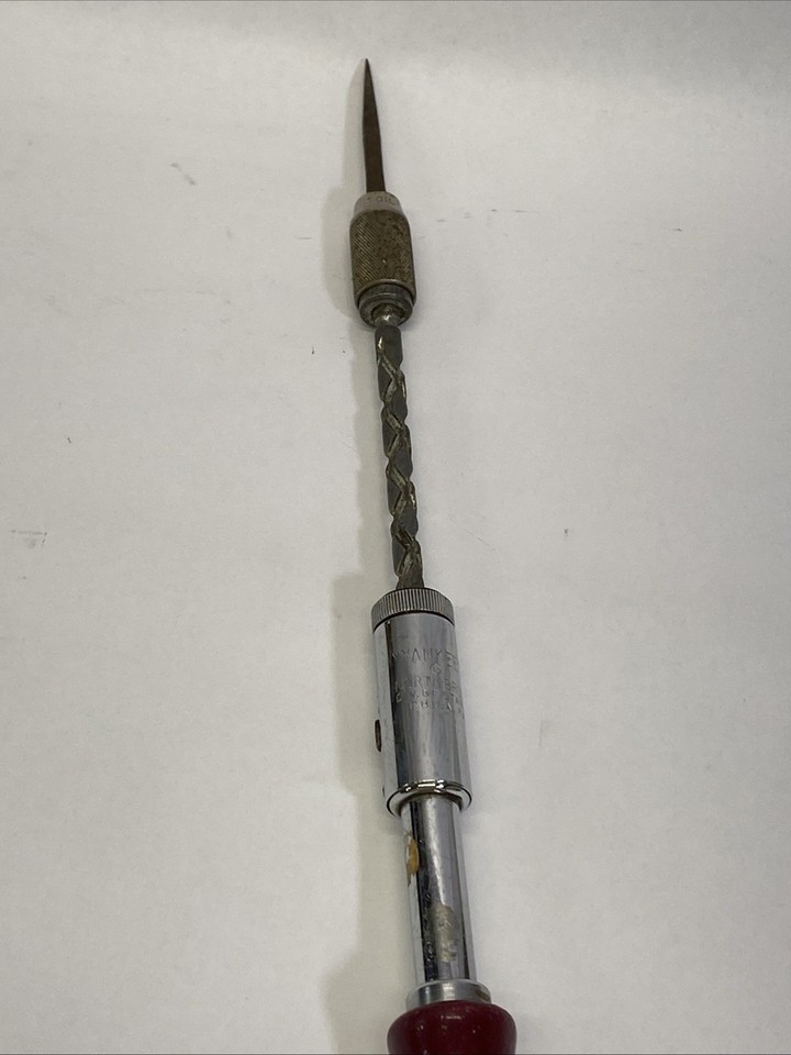 Vintage STANLEY YANKEE NO.135A Reversible Ratchet SPIRAL PUSH DRILL ...