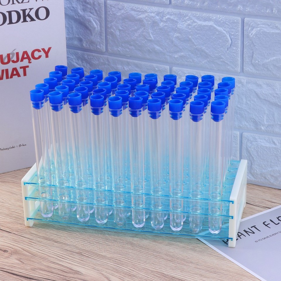 50pcs Hard Plastic Test Tube Cork Release Tube with test tube plastic ...