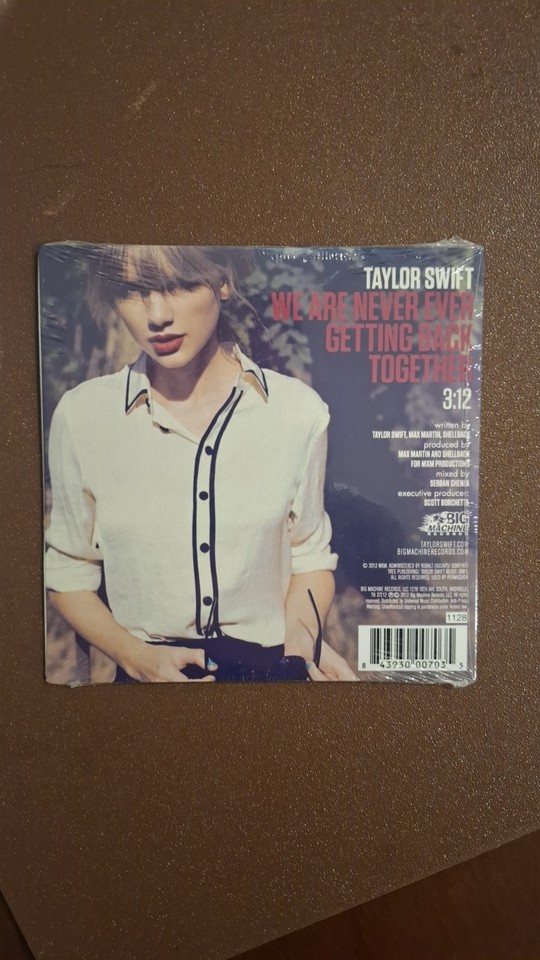 Taylor Swift We Are Never Ever Getting Back Together CD Single New ...