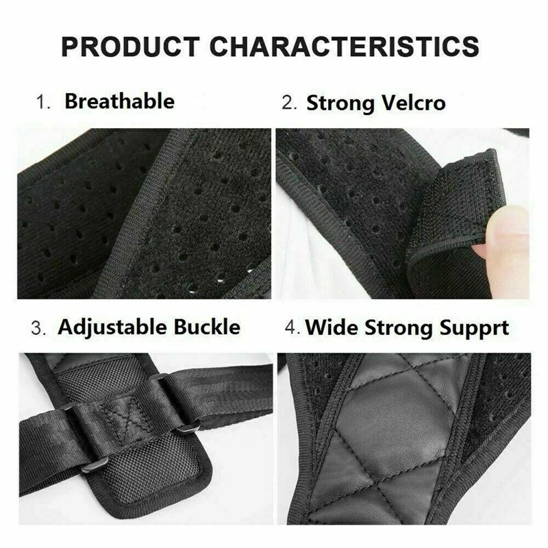 Soft Posture Correction Adjustable Shoulder Anti-Hunchback Posture ...