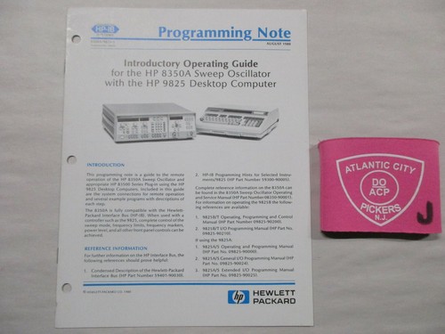HEWLETT PACKARD 8350A SWEEP OSCILLATOR WITH THE HP 9825 PROGRAMMING ...
