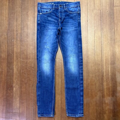 Farrell Selvedge Denim Jeans Blue Distressed Slim Tapered 32X33.5 | eBay