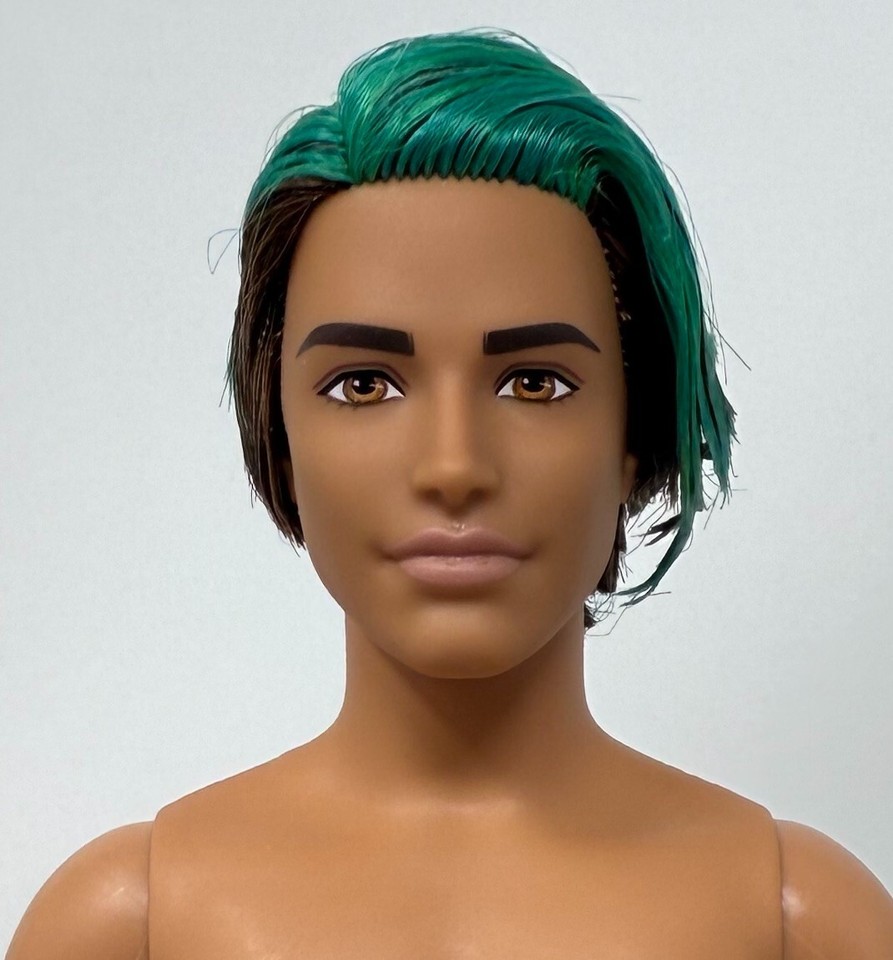 Barbie Extra Fly Ken Made to Move Body Hybrid NUDE Doll Rooted Brown ...