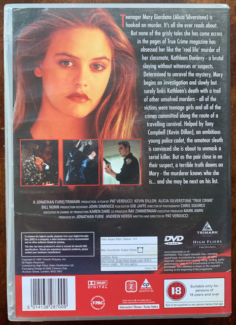 True Crime DVD by Alicia Silverstone Kevin Dillon Andrew Hersh Pat ...
