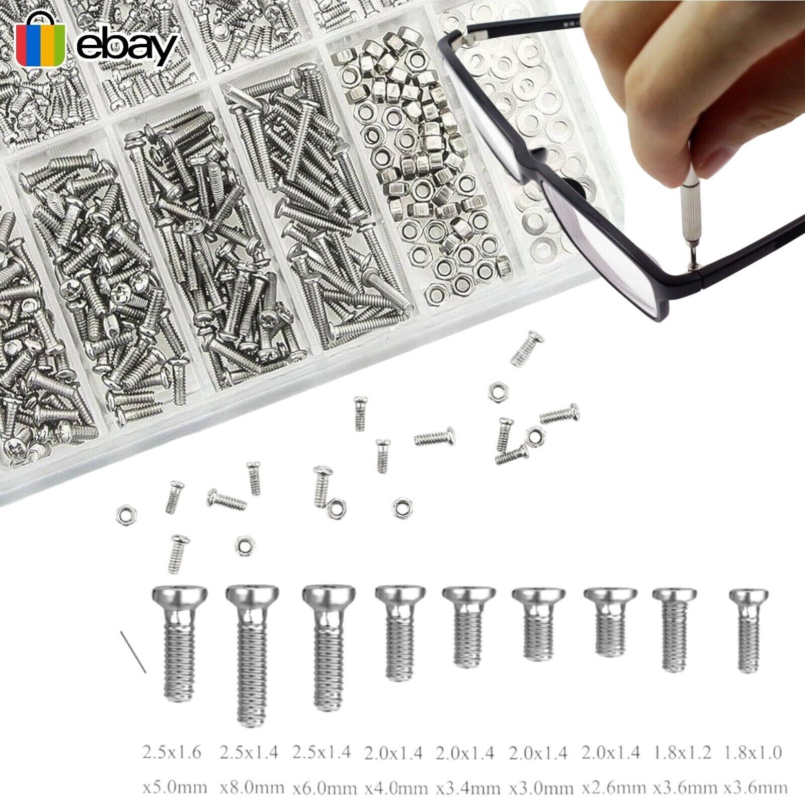 1000x Micro Glasses Sunglass Watch Spectacles Screws Nuts Screwdriver ...