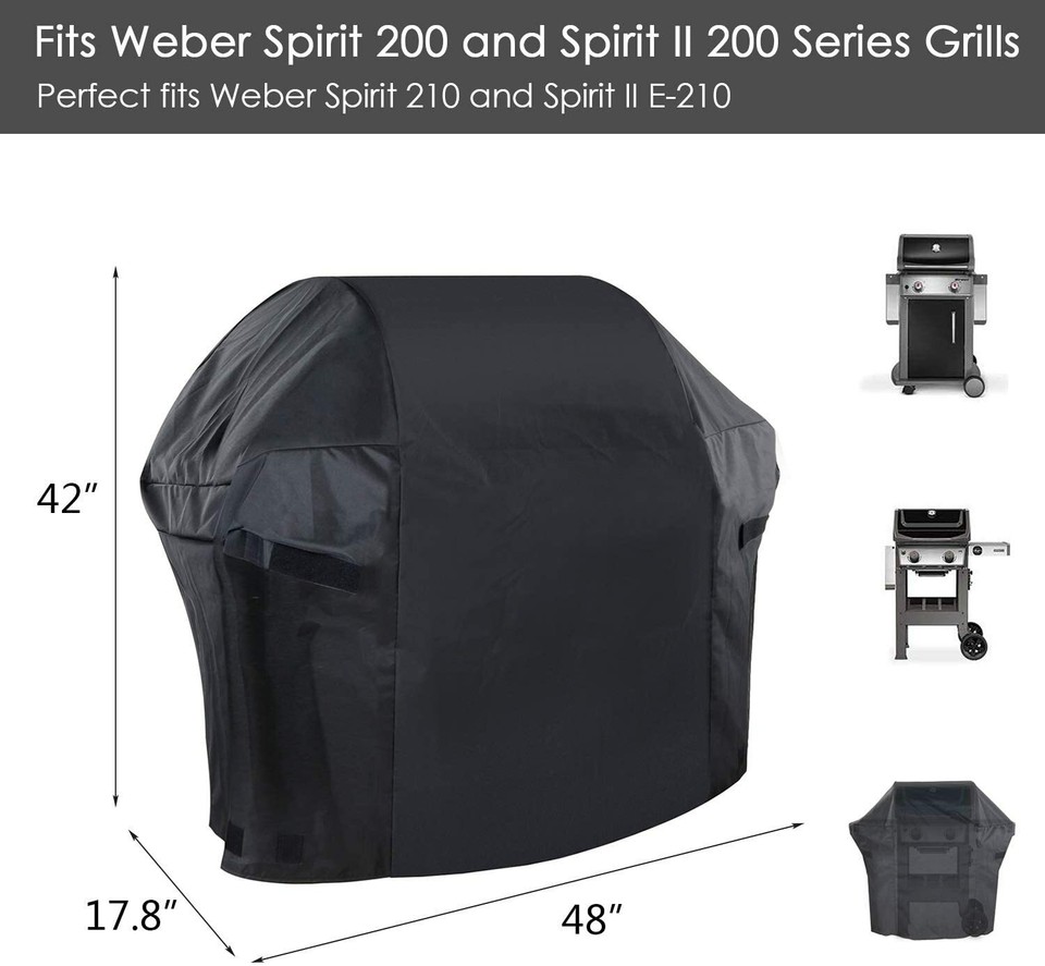 Heavy Duty 7138 Grill Cover for Weber Spirit 200 210 E200 E210 Series 2 ...