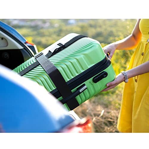 2 Pack 2x78 Inch Luggage Suitcase Strap Belts Adjustable Baggage Strap ...
