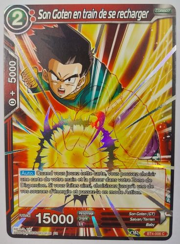 Dragon Ball Super Card Game Son Goten en train de se recharger BT4-008 C Foil Fr | eBay