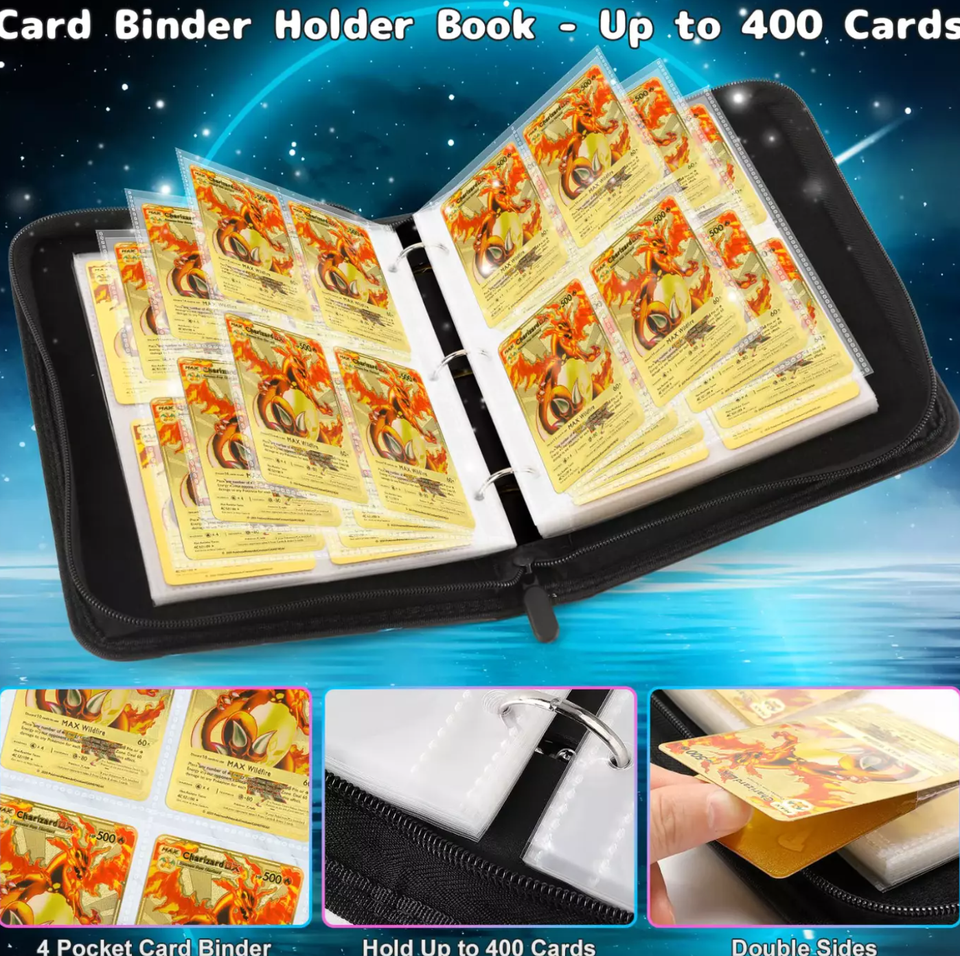 Umbreon Eevee Pokemon Inspired Trading Card Binder Case 400 Slots ...