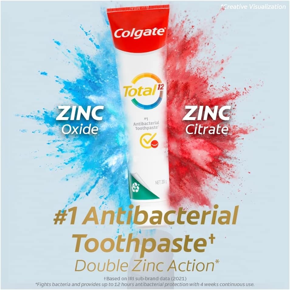 Colgate Total Advanced Clean Antibacterial Toothpaste Multi Benefit ...