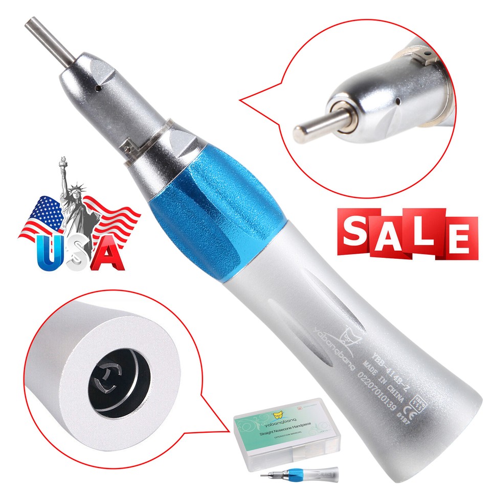 Dental Slow Low Speed Handpiece Contra Angle Straight Air Motor 2/4H ...