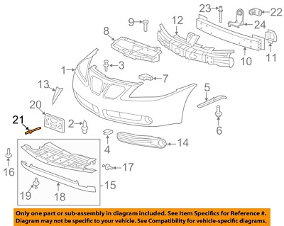 GM OEM 89-11 Aura Front Bumper Bumper Components-License Bracket Rivet ...