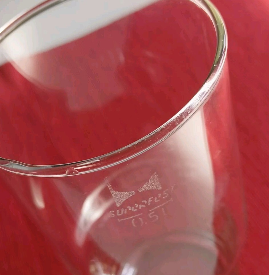 Superfest Glas 0,5 L DDR/GDR Strong Glass East German Mitropa stapelbar ...