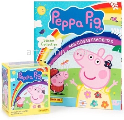 ALBUM & BOX 50 packs PEPPA PIG My favorite things Panini Sticker ...