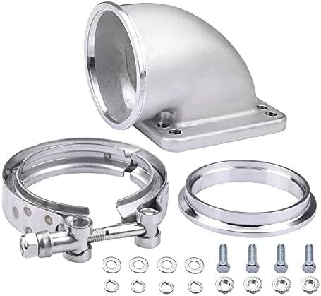 3" V band 90 Degree Turbo Elbow Adapter Flange&Clamp For T3 T4 ...