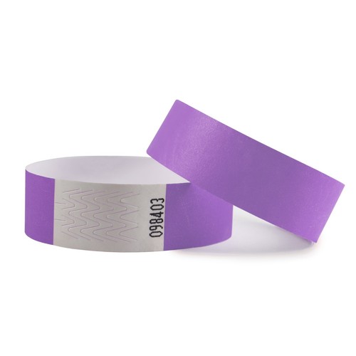 100 Purple Tyvek Wristbands Paper Bands Event Festival Party Security ...