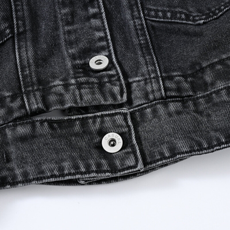 S-3XL Women Denim Jacket Cropped Stretch Fit Button Up Classic Short ...