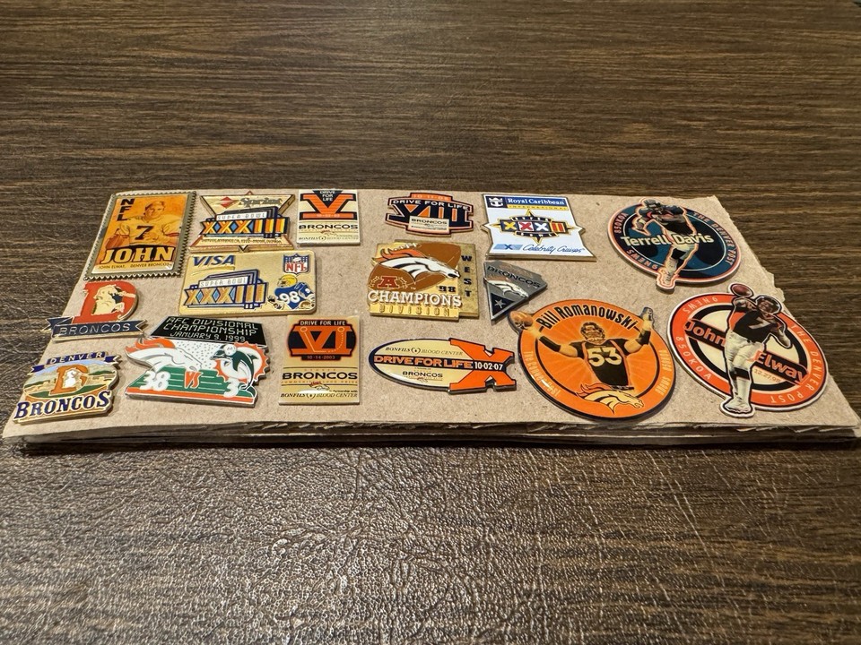 Denver Broncos Vintage NFL Pins Including Super Bowl Lot Of 16 | eBay