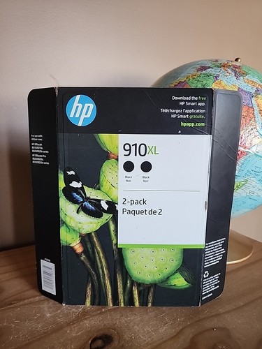 Genuine 910 XL Black High Yield Ink Cartridges 2-Pack SEALED NEW 11/26 ...