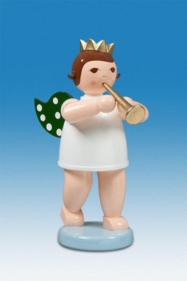 Angel Musician With Trumpet Crown Height 8 11/16in New Wood Christmas ...
