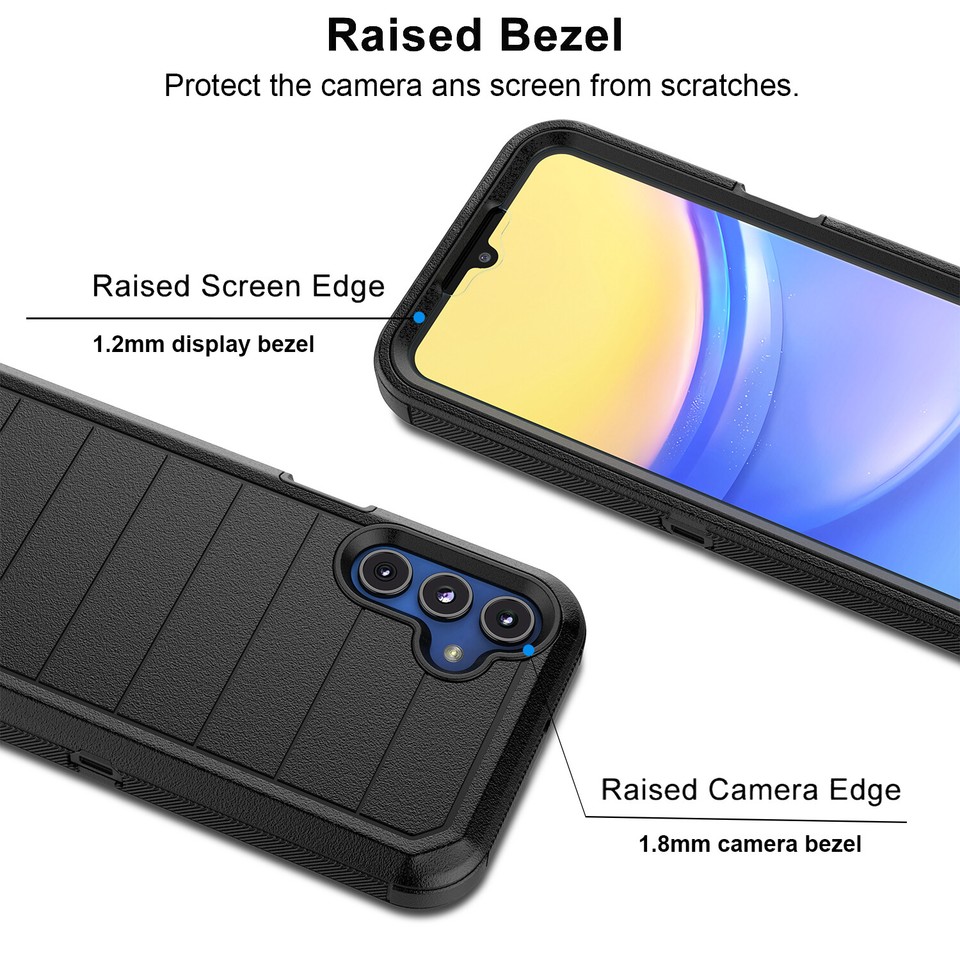 For Samsung Galaxy A35 5G Case with Screen Protector +Belt Clip Heavy ...