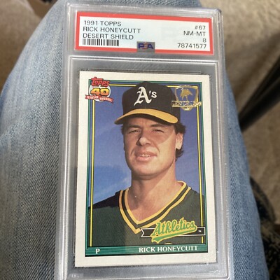 1991 Topps Desert Shield #67 RICK HONEYCUTT PSA 8 A’s AUTHENTIC | eBay