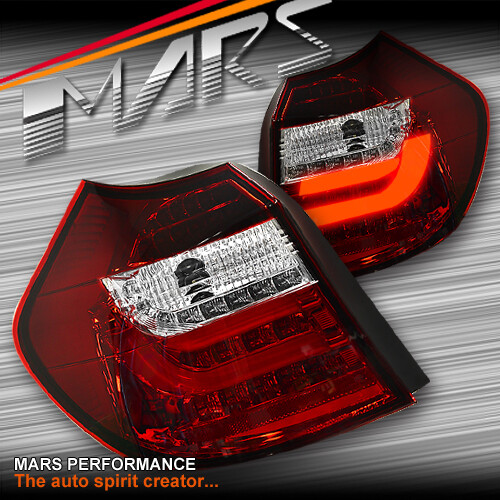 Clear Red 3D LED Stripe Tail lights for BMW E81 E87 Hatch Taillight 04 ...