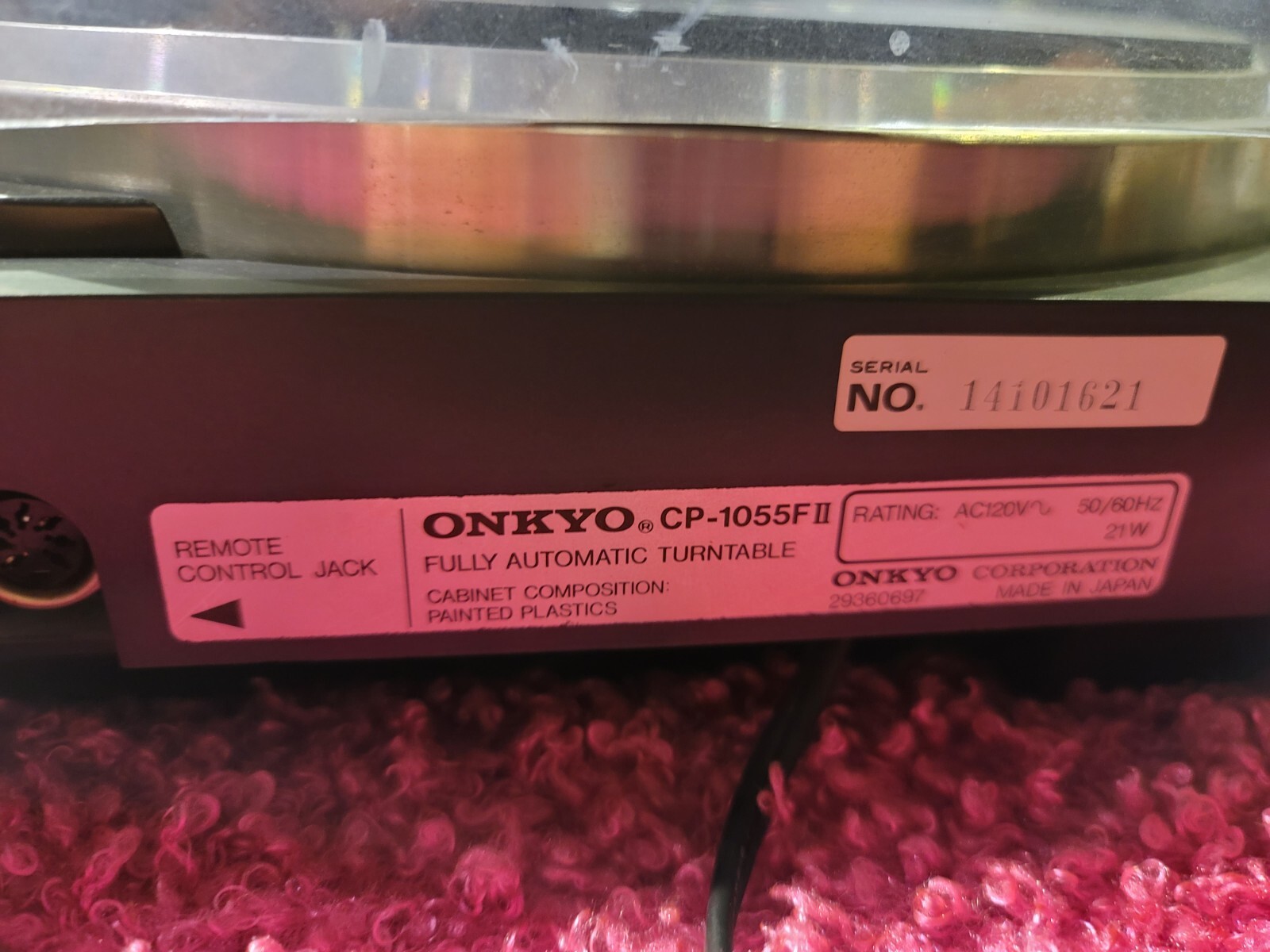 Onkyo CP-1055F Integra Quartz Locked Auto Turntable — As Is, Please ...