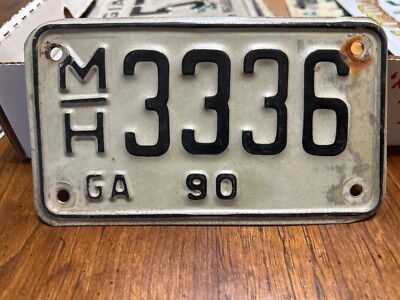 Vintage 1990 Georgia Motorcycle License Plate | eBay