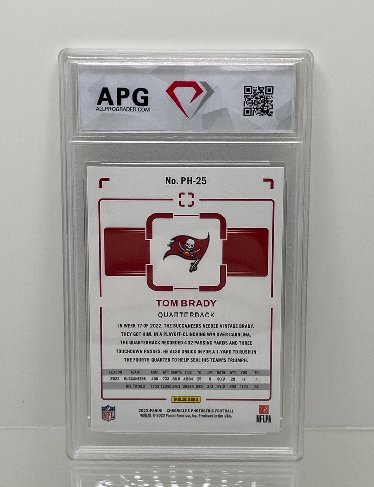Tom Brady 2022 Chronicles Photogenic #PH-25 APG Graded Gem Mint 10 | eBay