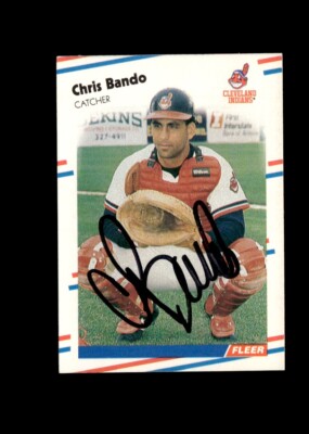 Chris Bando 1988 Fleer Indians authentic autographed card | eBay