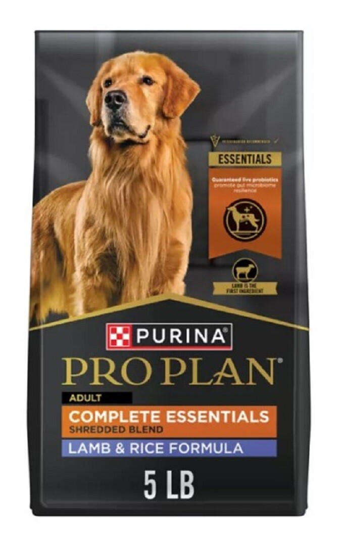 Purina Complete Essentials Shredded Blend Adult Lamb and Rice Dry Dog ...
