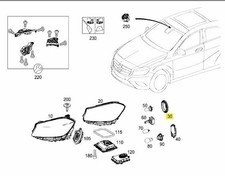 Genuine MERCEDES BENZ MB C Class W204 Headlight Lamp Bulb Cover Cap ...