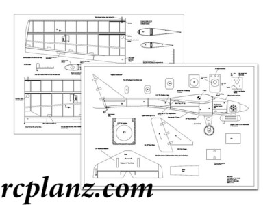 R/C AIRPLANE PLANS & PATTERNS: Watt Four 55" Wingspan - Aerobatic Sport ...