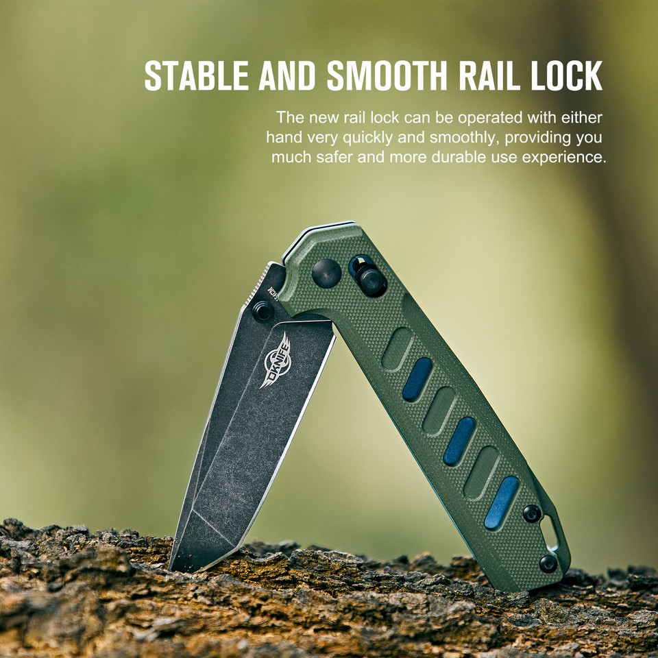 OKNIFE Rubato Folding Pocket Knife, Tanto Style Knife with 154CM ...