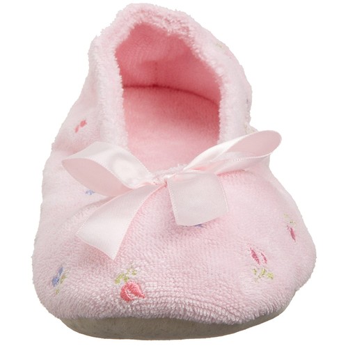 Isotoner Women's Embroidered Terry Ballerina Slipper | eBay