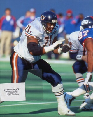JAMES "Big Cat" Williams photo in action Chicago Bears v NY Giants 1995 ...