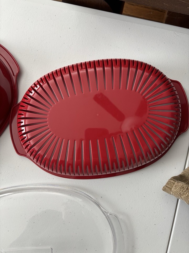 KitchenAid 13” Red Oval 3 Piece Steamer Bowl Microwave Safe | eBay