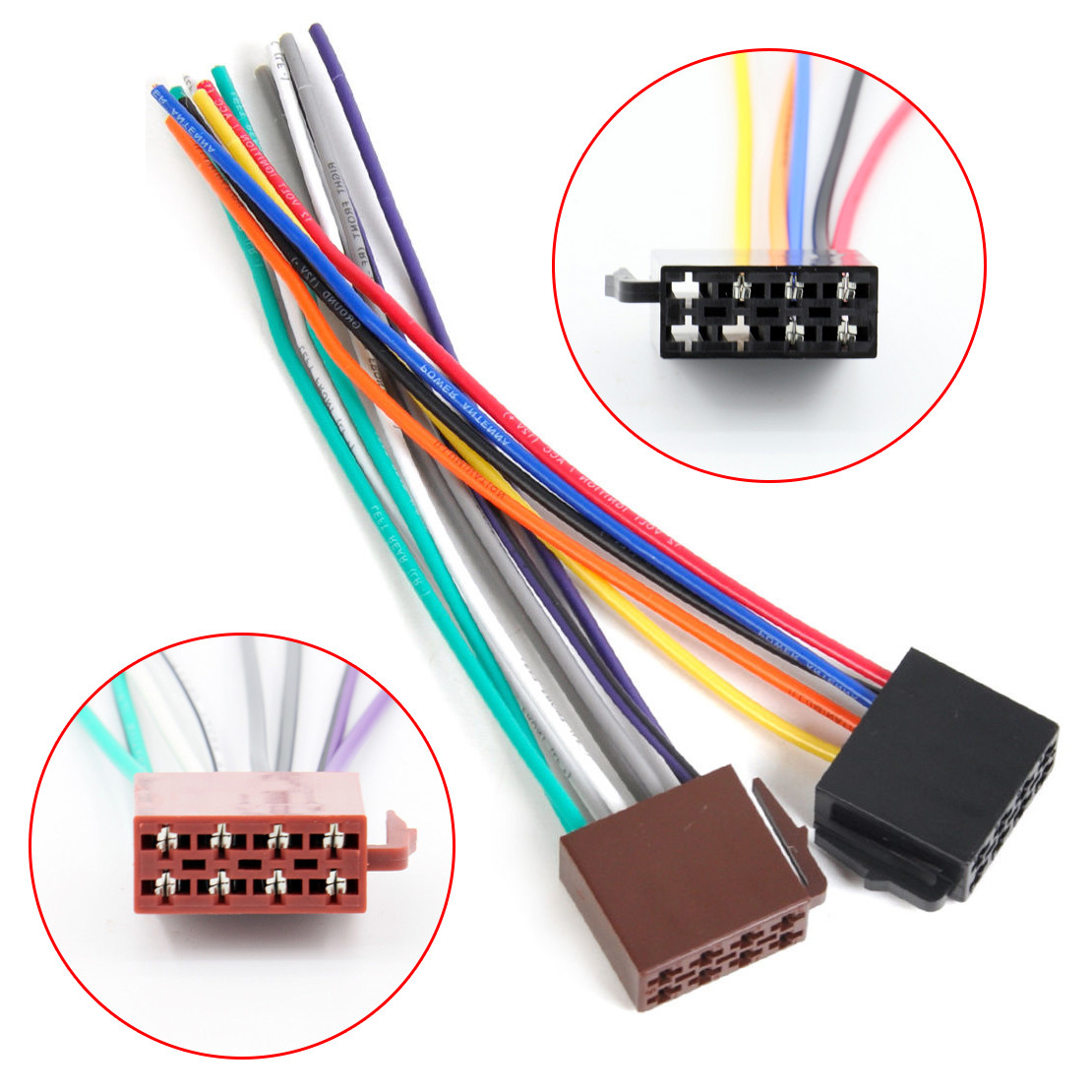 Universal Iso Wire Harness Female Adapter Connector Cable 10 Set
