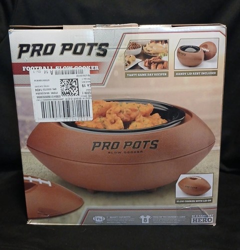 Pro Pots Football Shaped Slow Cooker 1.5 Quart Crock Pot FB-77 [G3] | eBay