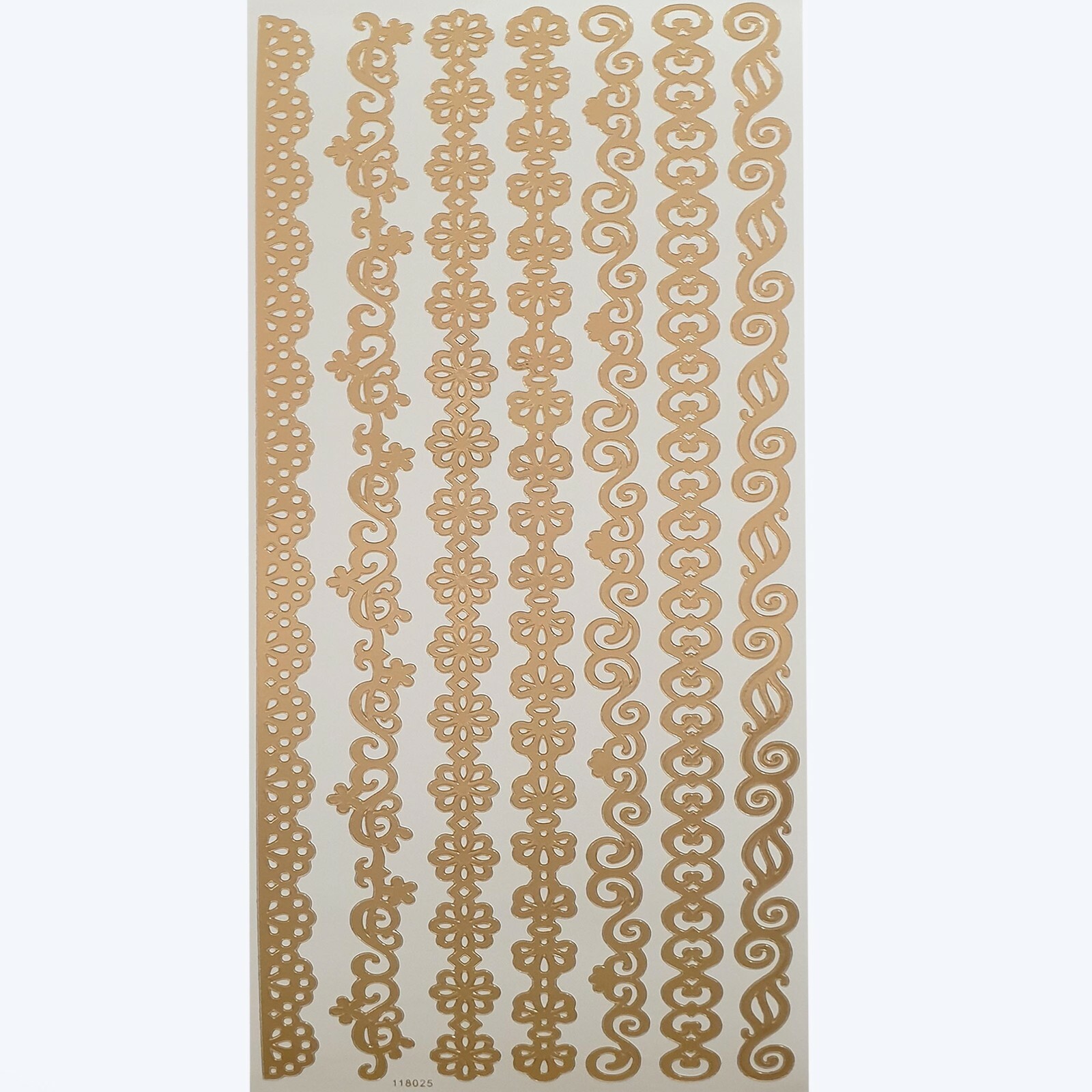 BORDER CRAFT STICKER SET Peel Off Card Making Trim Straight Wavy ...
