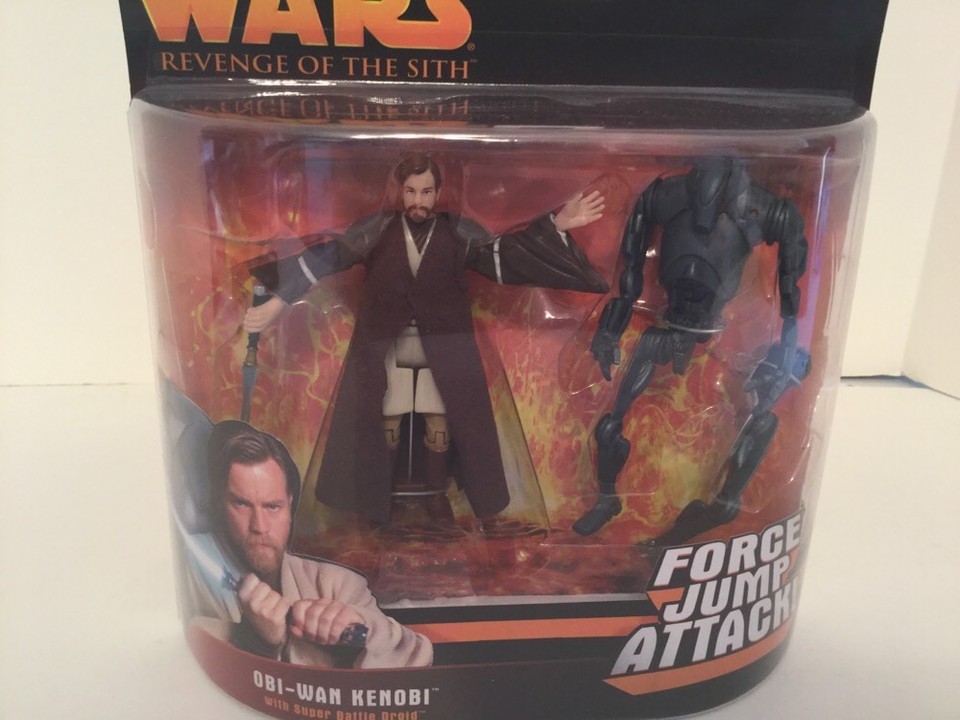 STAR WARS ROTS OBI-WAN KENOBI WITH FORCE JUMP ATTACK FIGURE - NEW! | eBay
