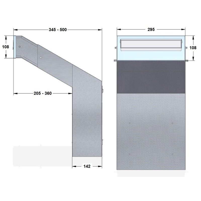 Through the Wall Rolle Letterbox with Telescopic Lockable Steel Mail ...