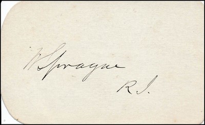 WILLIAM SPRAGUE - AUTOGRAPH | eBay