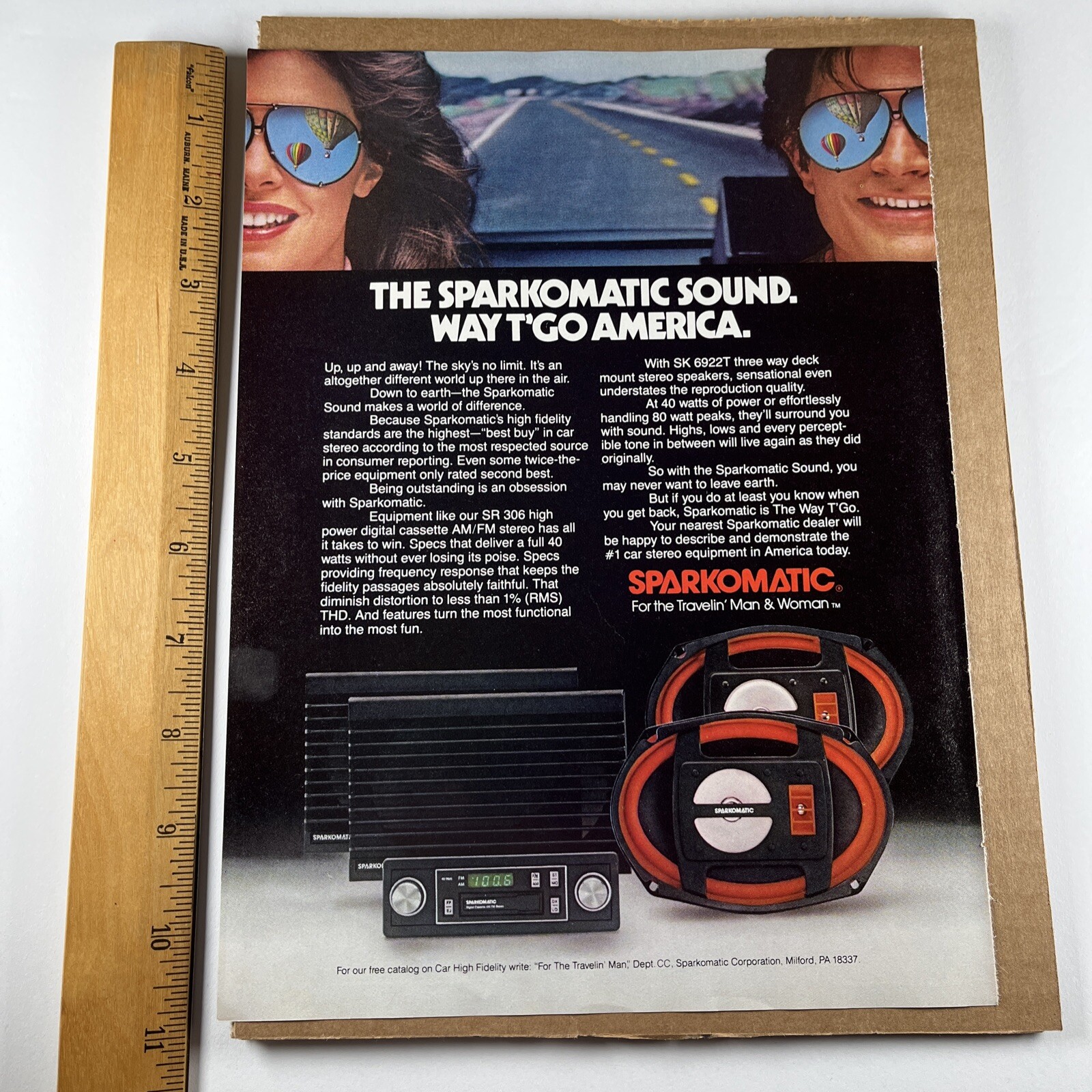 1982 Sparkomatic Car Stereo Speaker Original Print Ad 8.5 x 11" | eBay