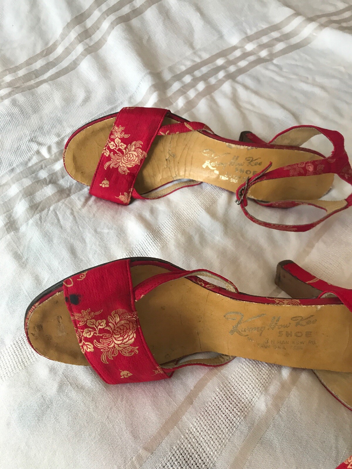 Womens Silk Shoes Vintage Chinese Made In Hong Kong A… - Gem