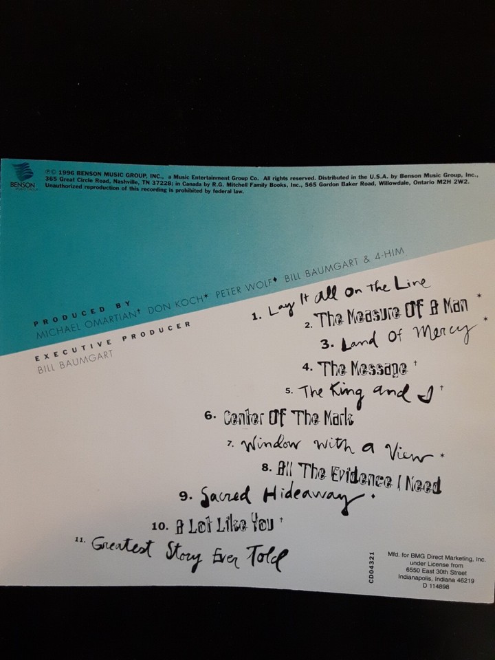 The Message by 4Him (CD, Benson Records) Epic Contemporary Christian ...