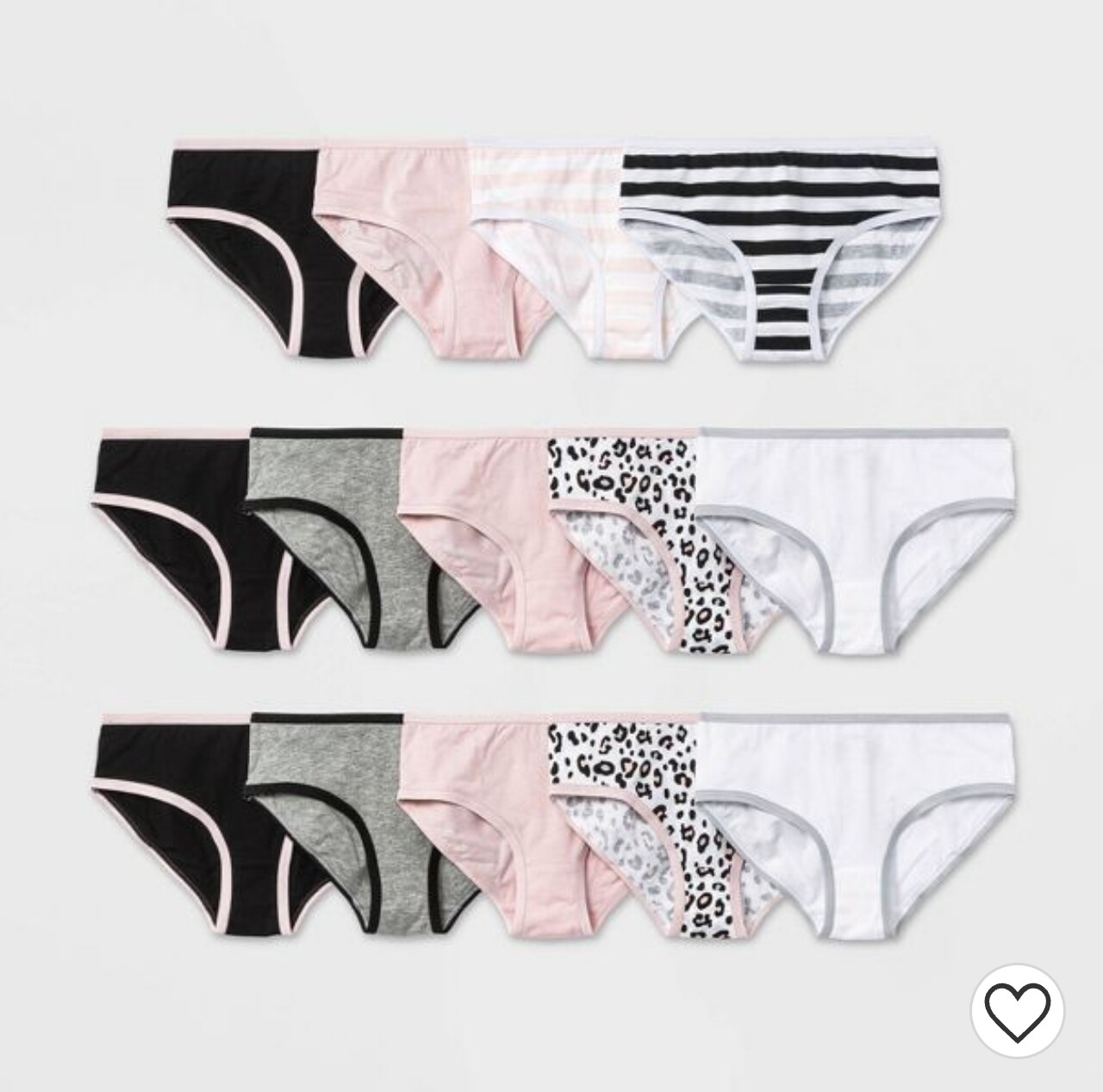Girls Hipsters Underwear 14 Pack Assorted Pink Black Cheetah Cat & Jack ...
