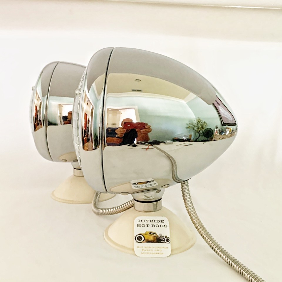 Guide 682-J Style Headlamps- Full Chrome - 7" Seal Beam Lenses- 12V ...